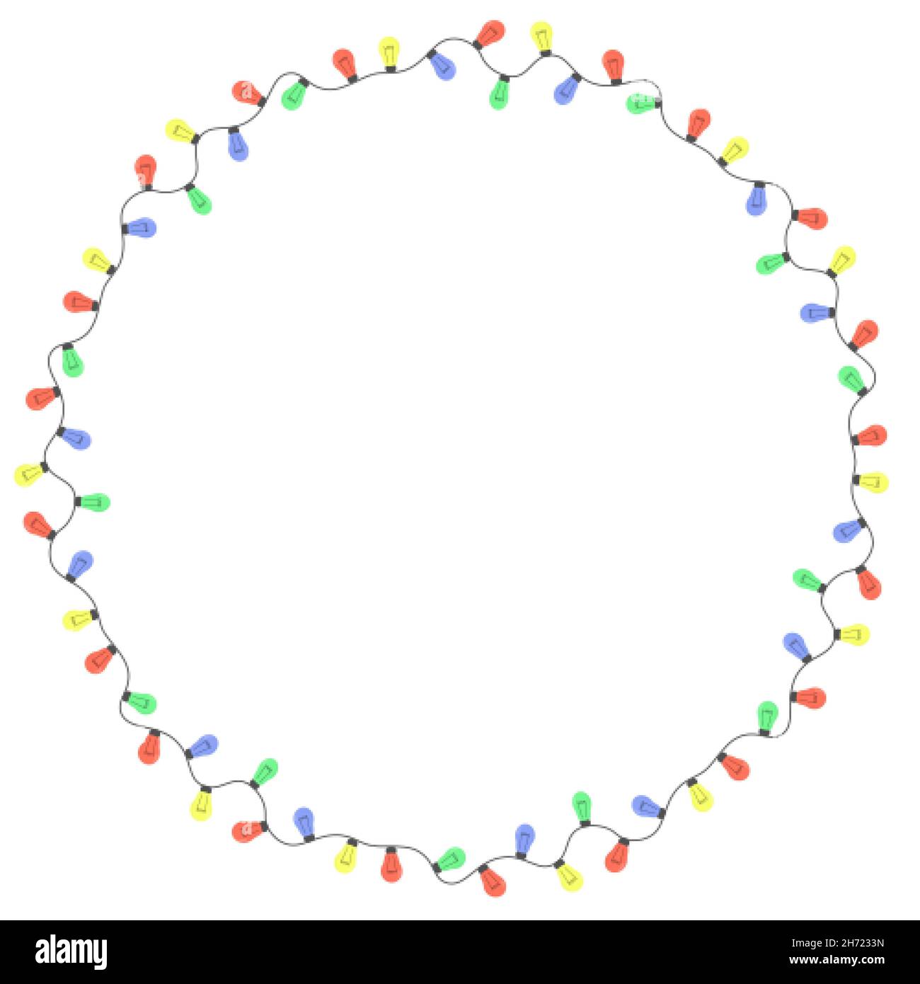 Circle round lamps Christmas frame Stock Vector Image & Art - Alamy