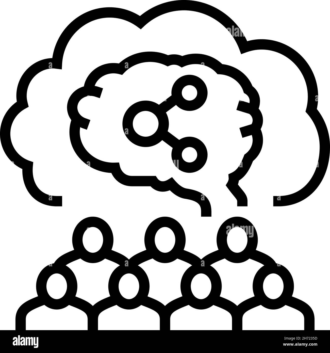 social intelligence line icon vector illustration Stock Vector Image ...