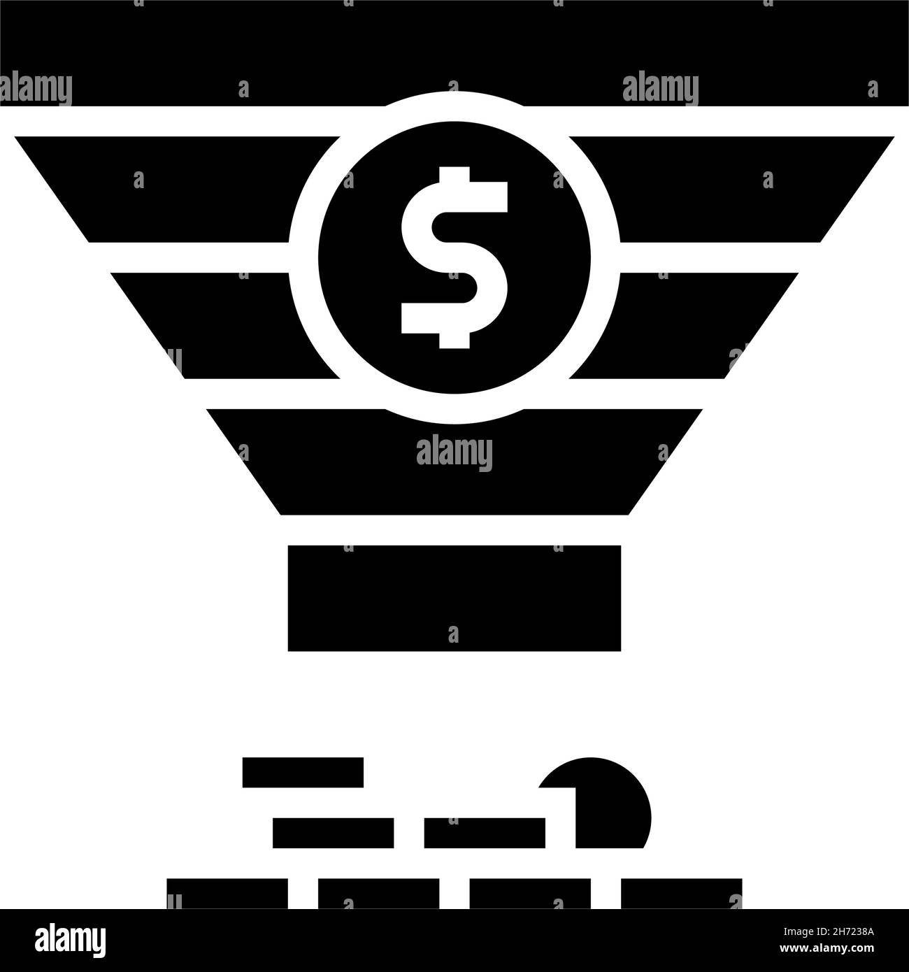 sales funnel glyph icon vector illustration Stock Vector Image & Art ...