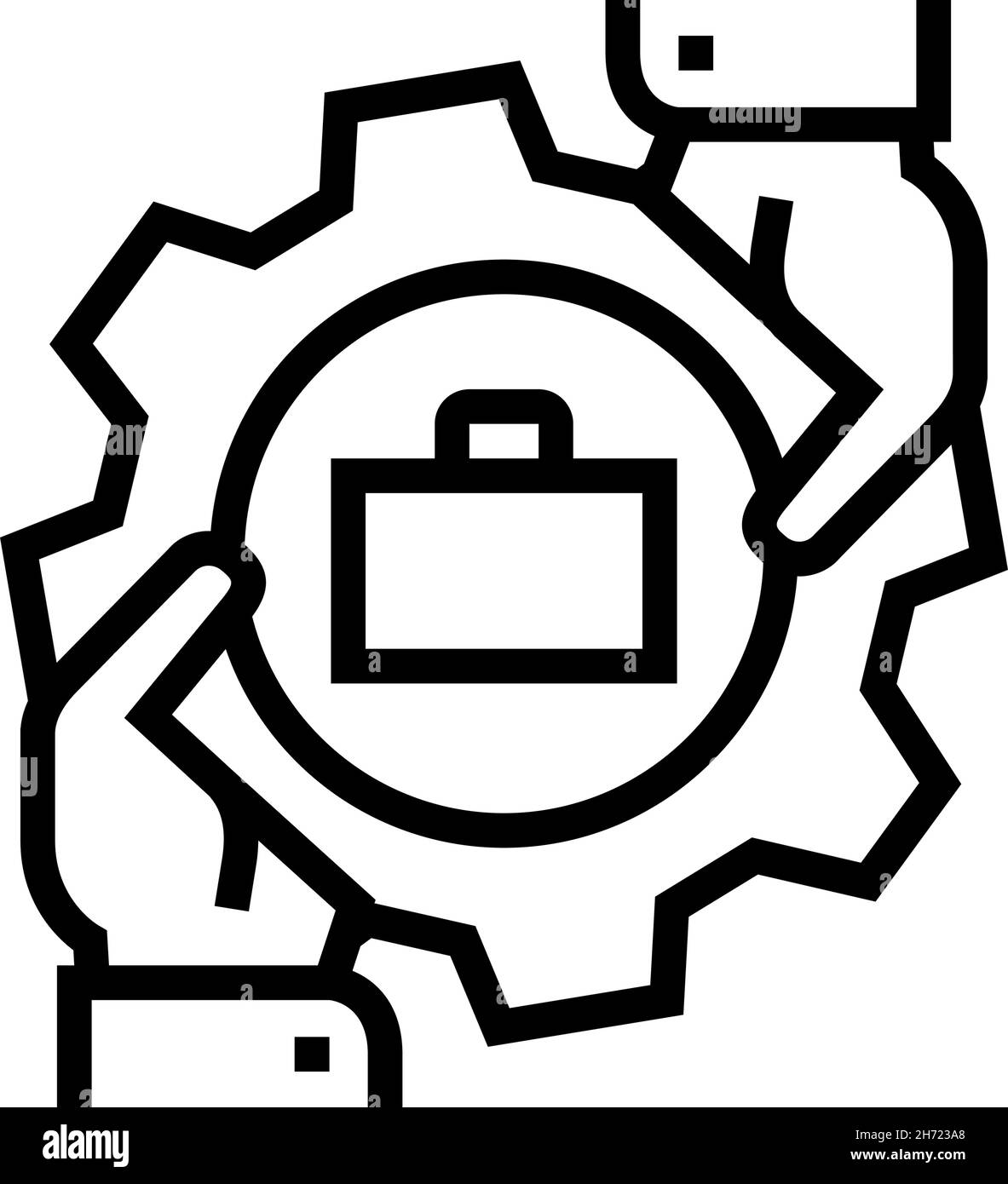 partnership business line icon vector illustration Stock Vector Image ...