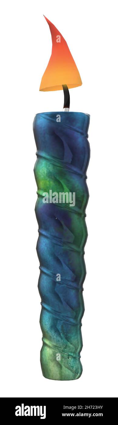 Shiny Blue Green Birthday Celebration Candle Stock Vector Image & Art ...