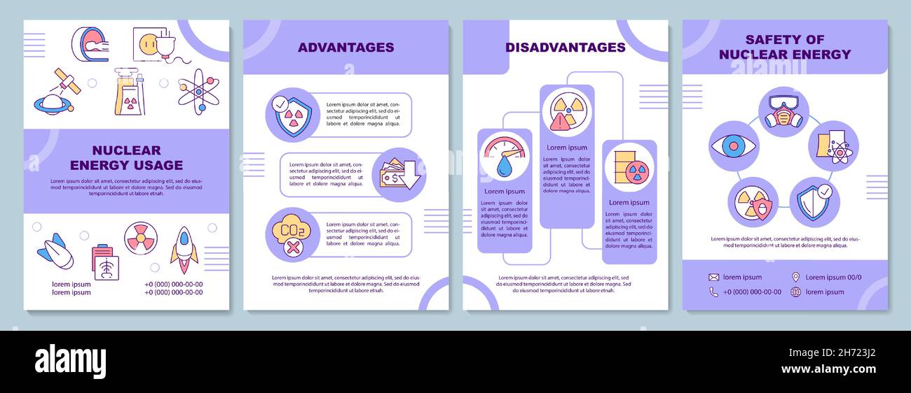 Nuclear energy usage brochure template Stock Vector Image & Art - Alamy