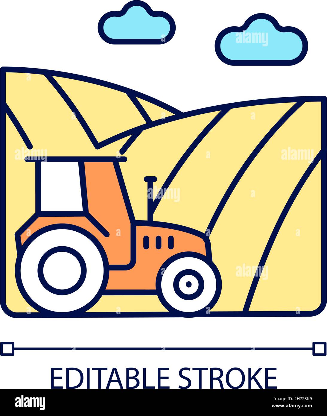 Arable land RGB color icon Stock Vector Image & Art - Alamy