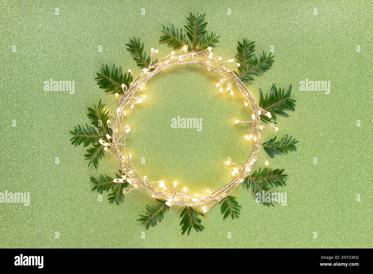Glitter Christmas Light Border