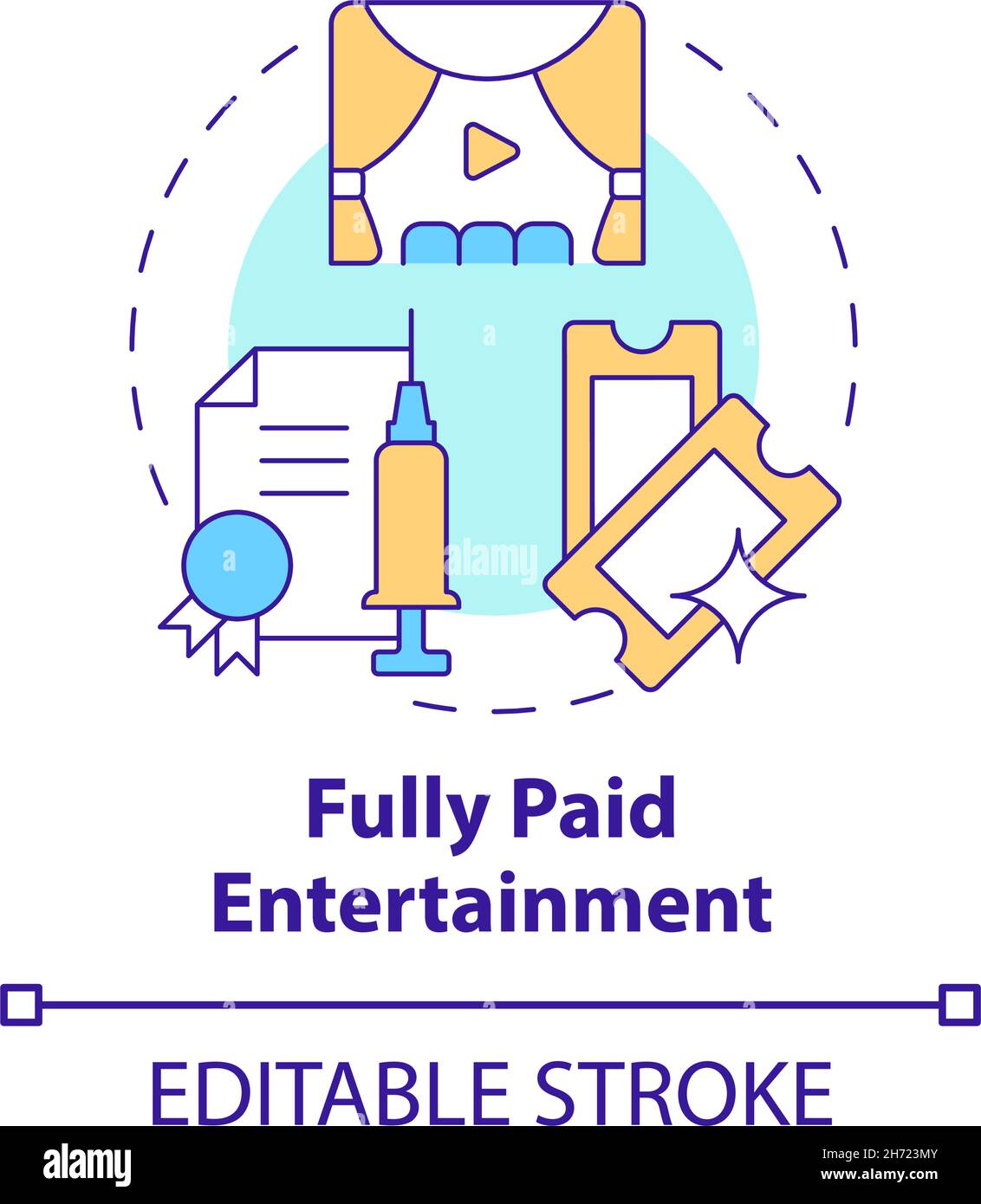Fully paid entertainment concept icon Stock Vector Image & Art - Alamy