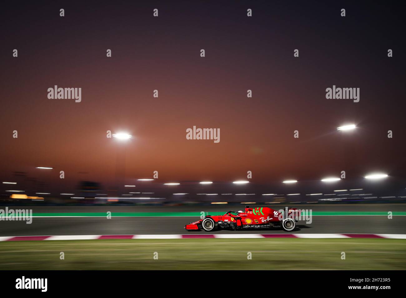 Doha, Qatar. 19th Nov, 2021. 16 LECLERC Charles (mco), Scuderia Ferrari SF21, action during the ...