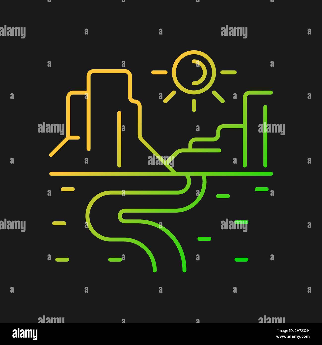 Very narrow canyon Stock Vector Images - Alamy