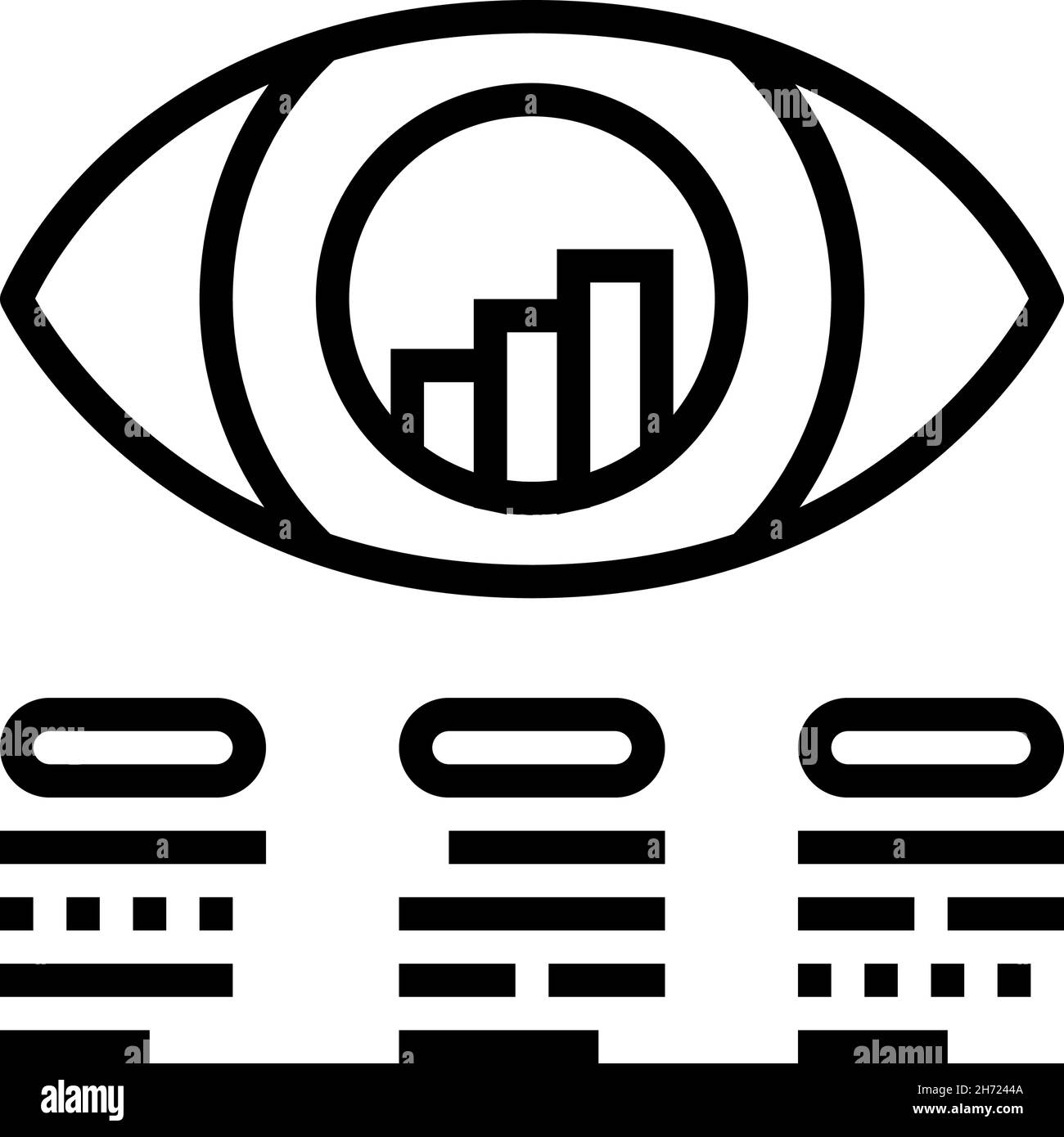 vision of business strategy line icon vector illustration Stock Vector ...