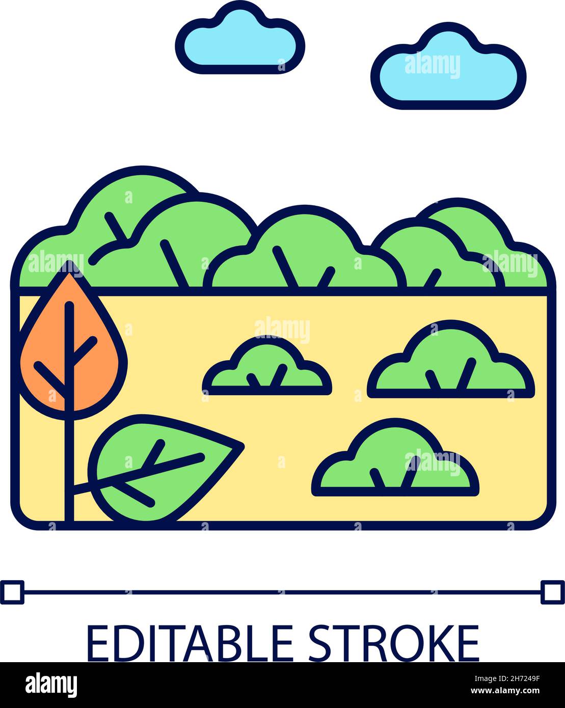 Shrubland RGB color icon Stock Vector Image & Art - Alamy