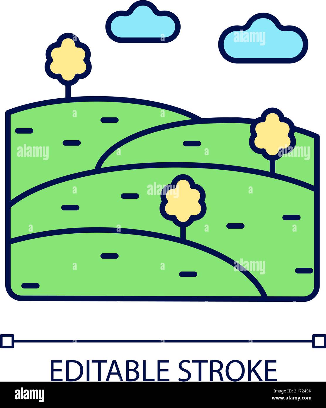 Hills RGB color icon Stock Vector Image & Art - Alamy