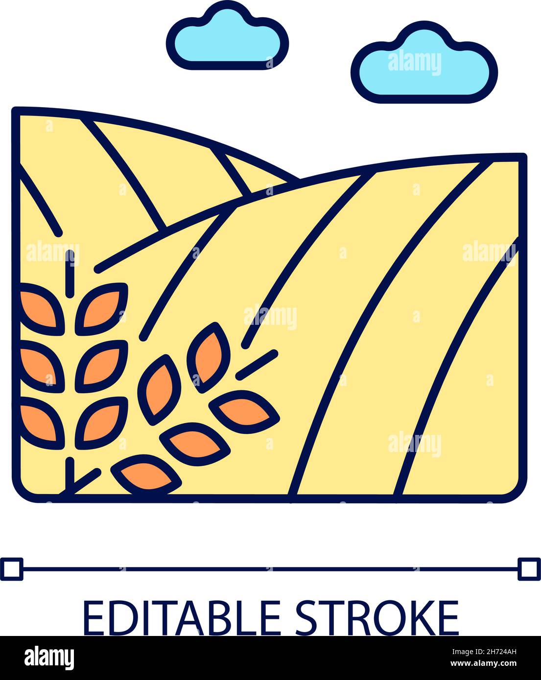 Cropland RGB color icon Stock Vector Image & Art - Alamy