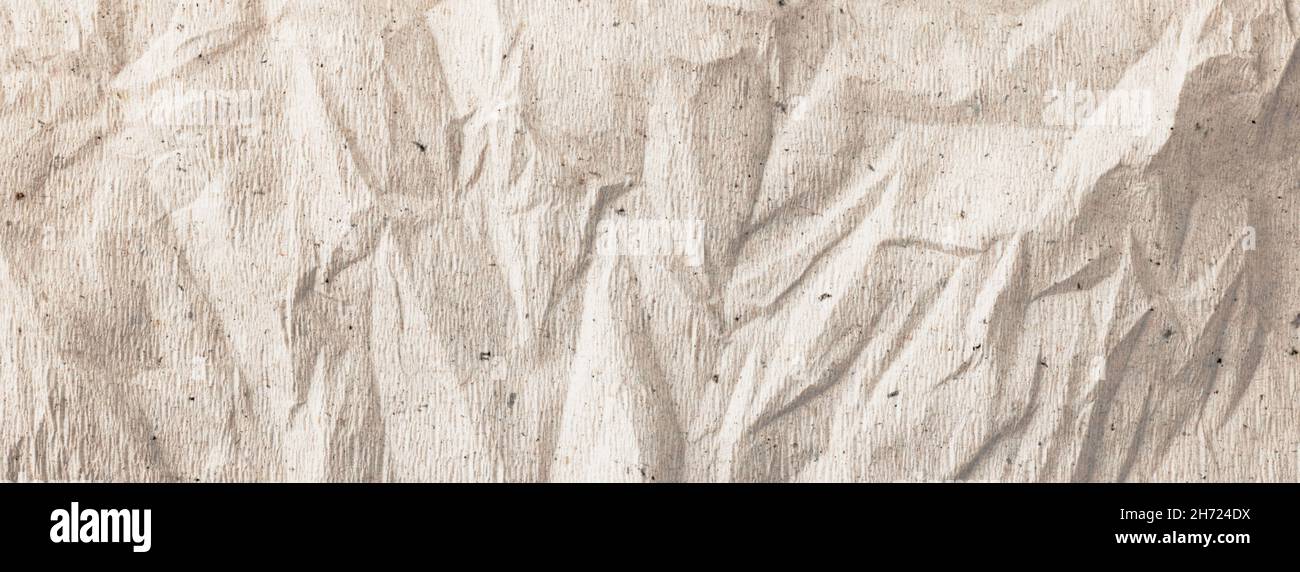 Gray, crumpled old paper texture Concept vintage background, banner ...