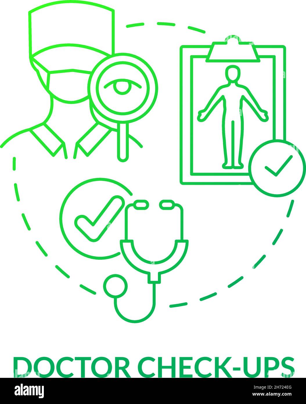 Doctor check ups green gradient concept icon Stock Vector Image & Art ...