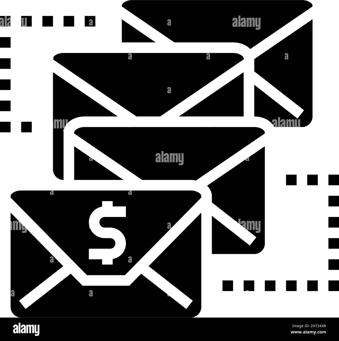 email sequence glyph icon vector illustration Stock Vector Image & Art ...