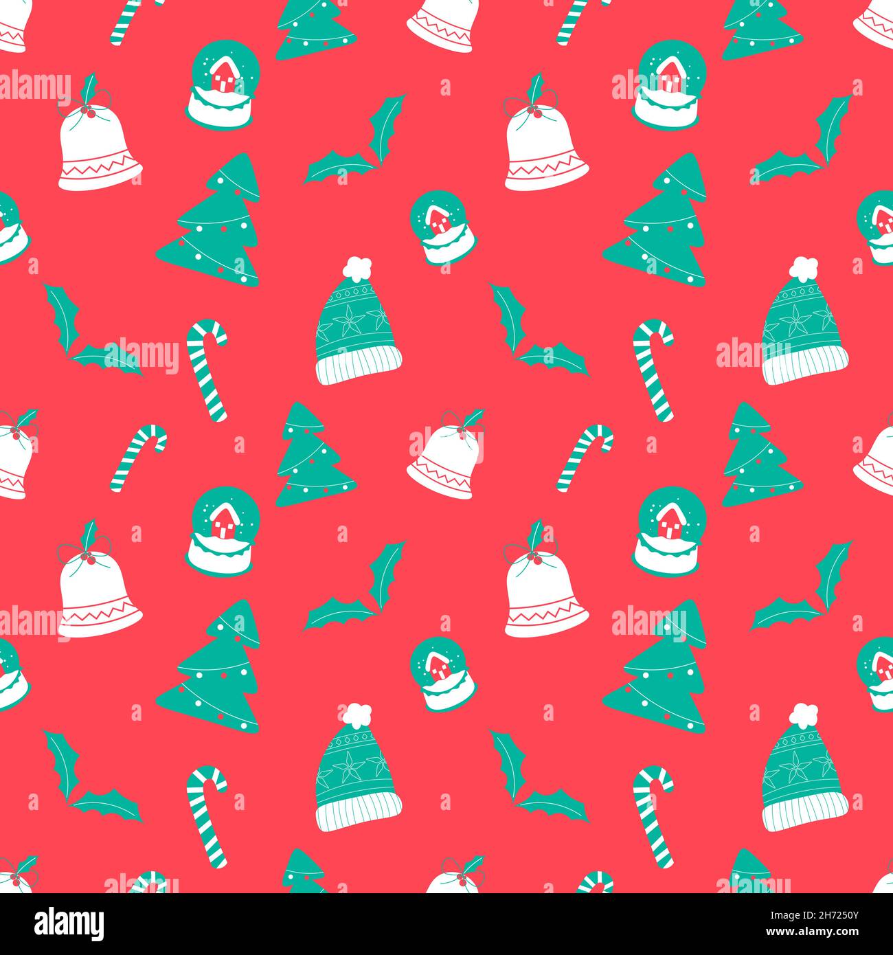 Hand drawn new year pattern design background. Vector illustration ...