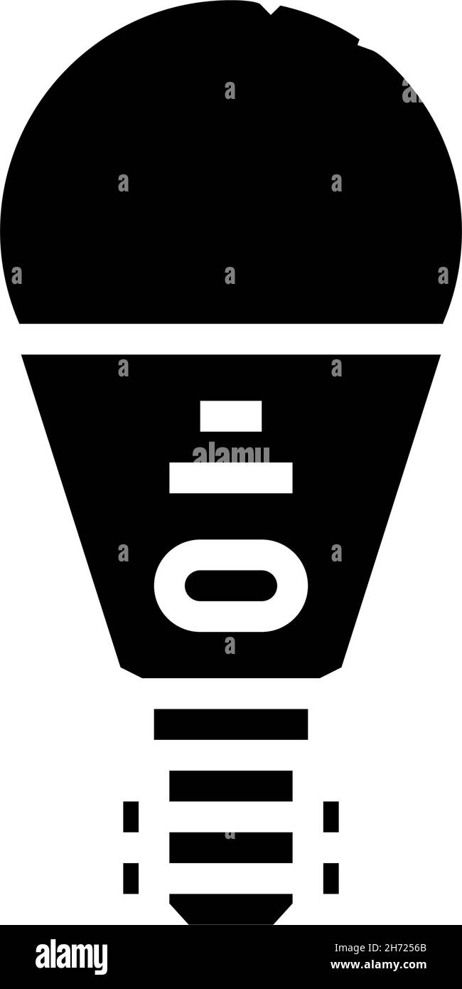 smart light bulb glyph icon vector illustration Stock Vector Image ...