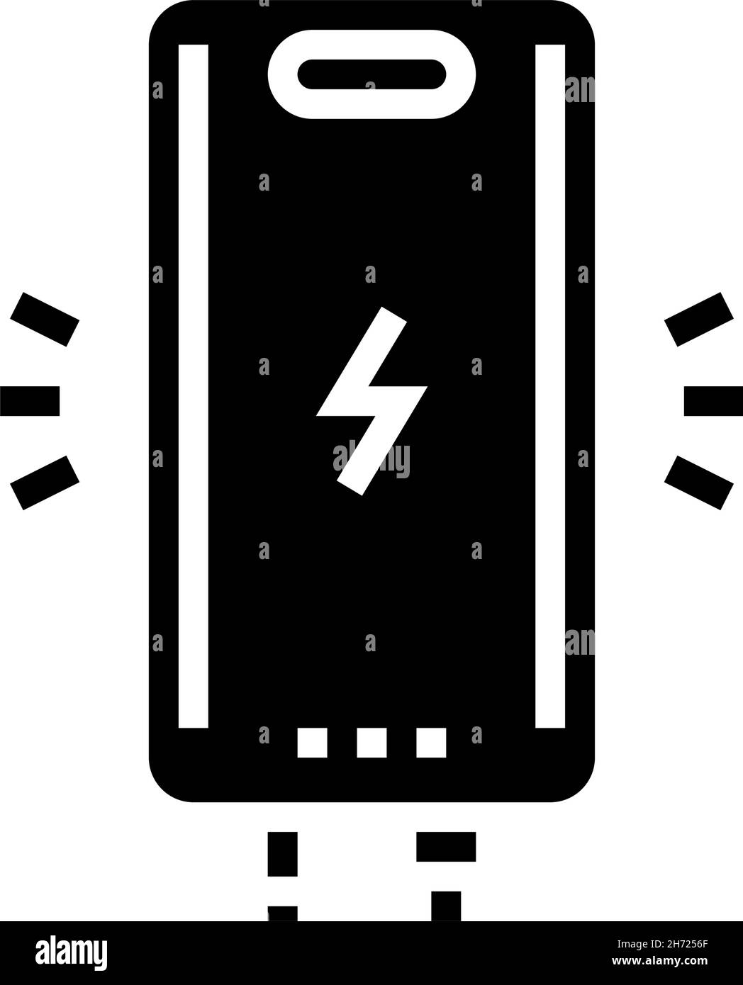 portable charger glyph icon vector illustration Stock Vector Image ...