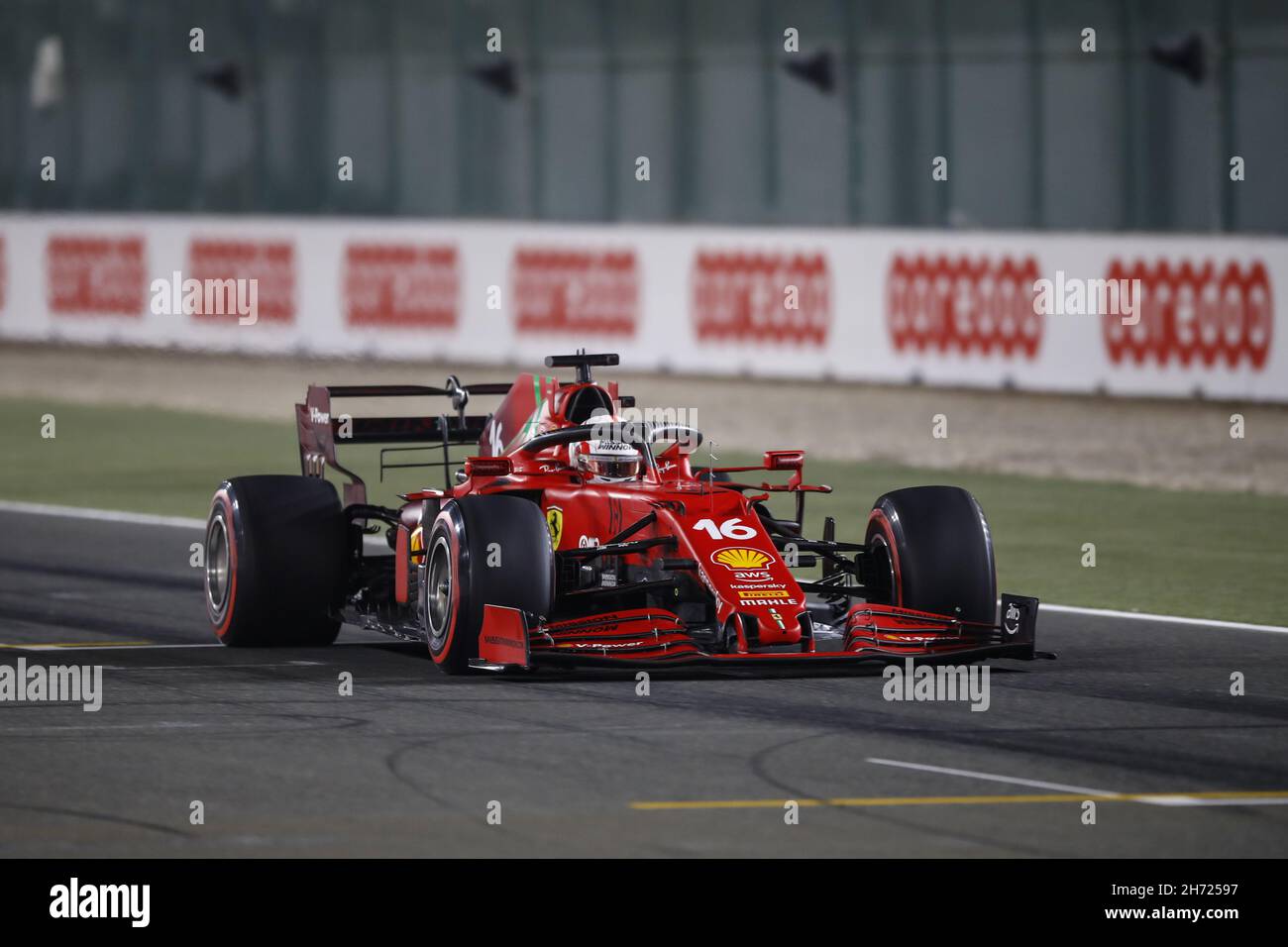 Doha, Qatar. 19th Nov, 2021. 16 LECLERC Charles (mco), Scuderia Ferrari SF21, action during the ...