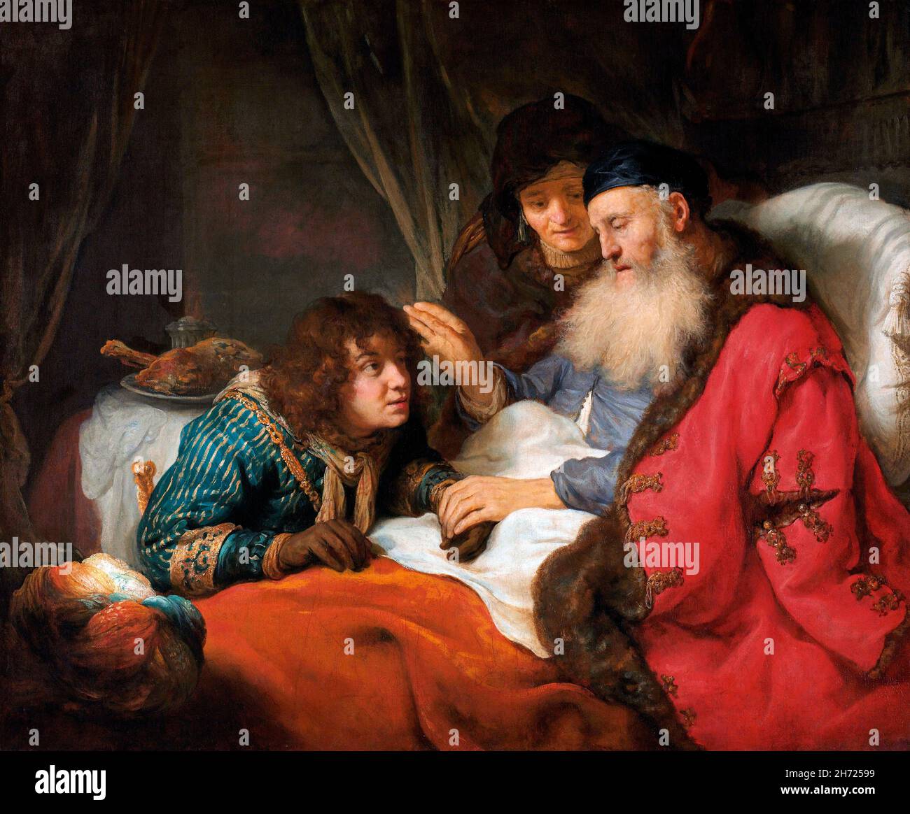 Isaac Blessing Jacob by the Dutch Golden Age painter, Govert Flinck ...