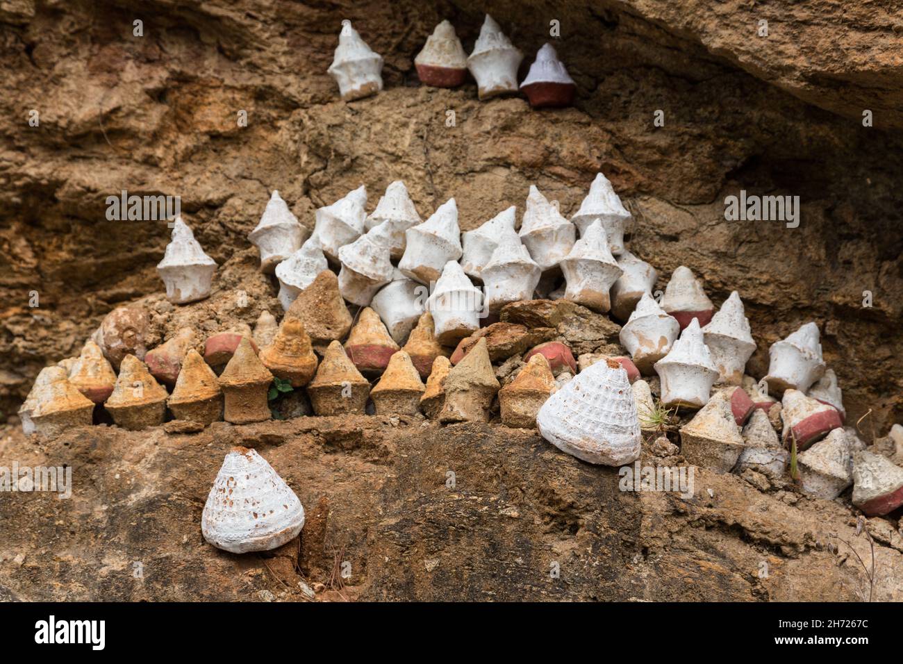 Tsatsa relics are small ceramic stupas or chortens made with the ashes ...