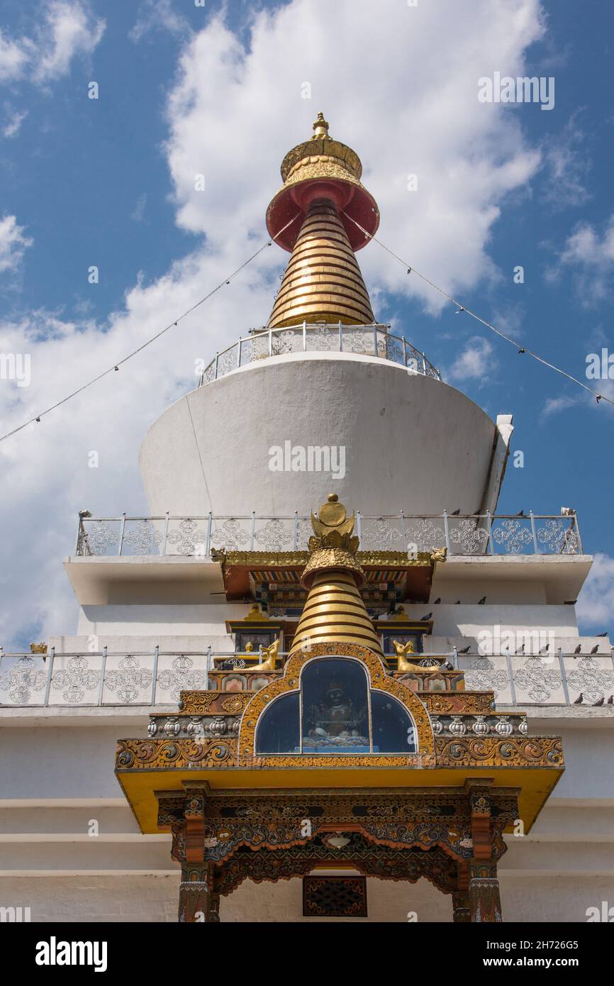 Detail of the Tibetan-style stupa of the National Memorial Chorten in ...