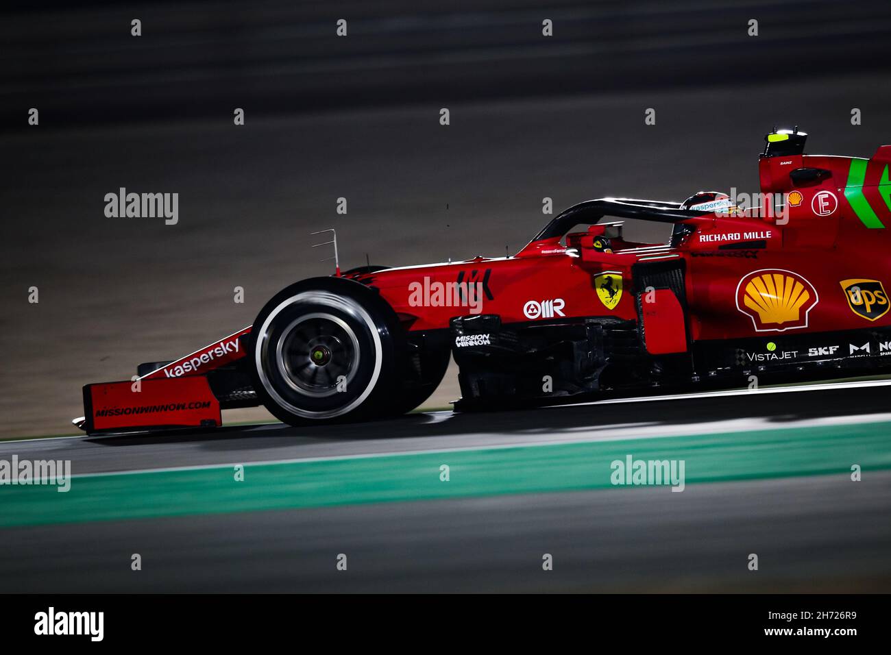 Doha, Qatar. 19th Nov, 2021. 55 SAINZ Carlos (spa), Scuderia Ferrari SF21, action during the ...