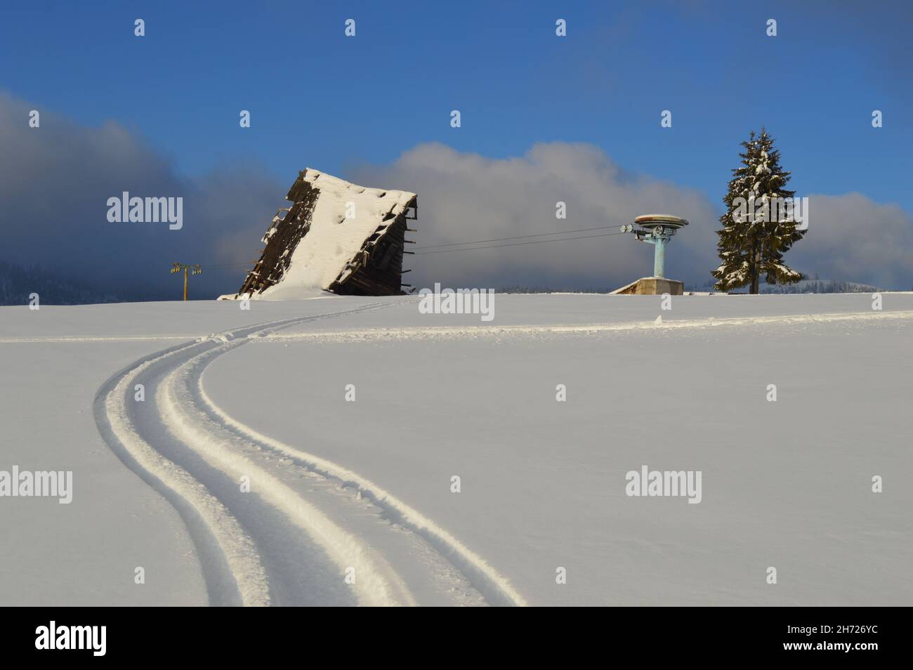Winter hihking on Vlasic mountain, Bosnia and Herzegovina Stock Photo ...