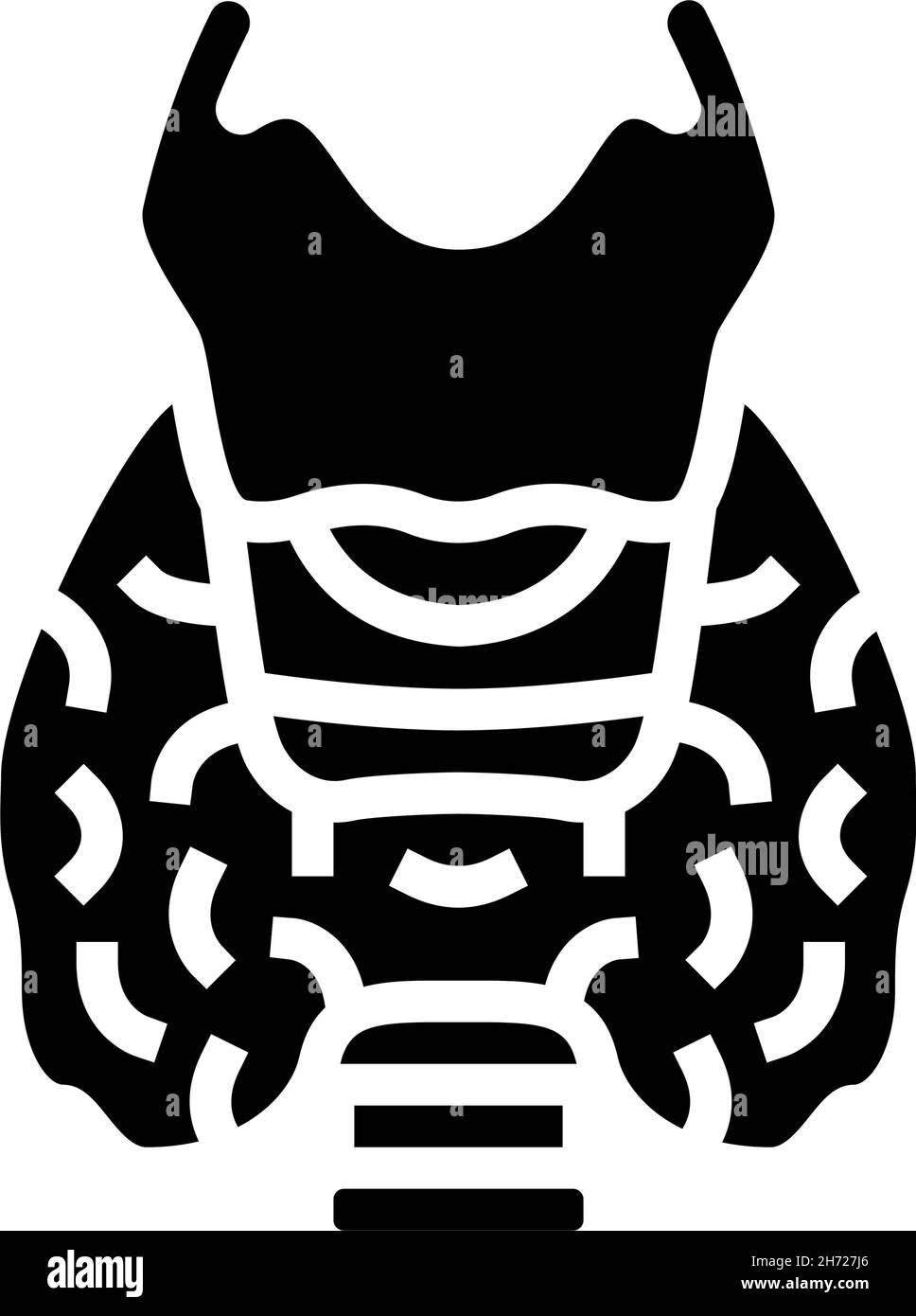 thyroid human organ glyph icon vector illustration Stock Vector Image ...