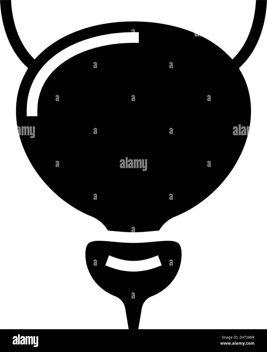 bladder human organ glyph icon vector illustration Stock Vector Image ...