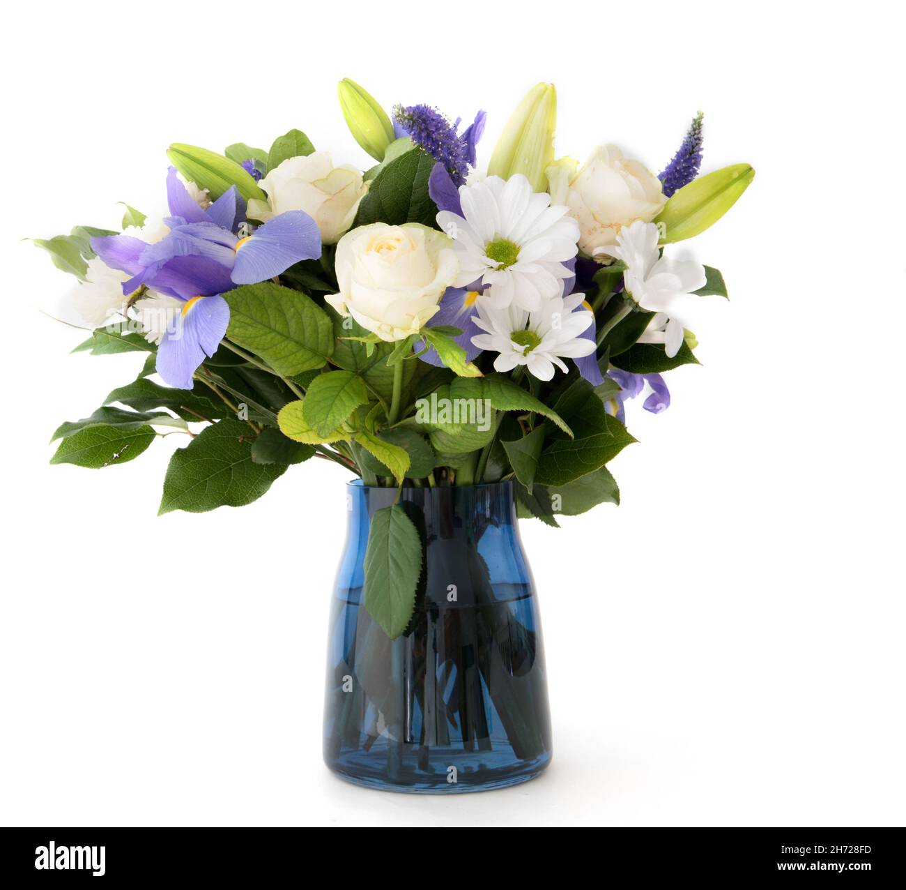 Funeral Bouquet purple White flowers, Sympathy and Condolence Concept ...