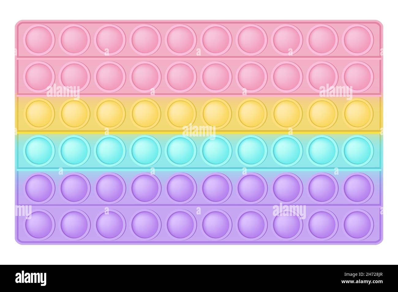 Popit figure rectangle as a fashionable silicon toy for fidgets. Addictive anti stress toy in ...