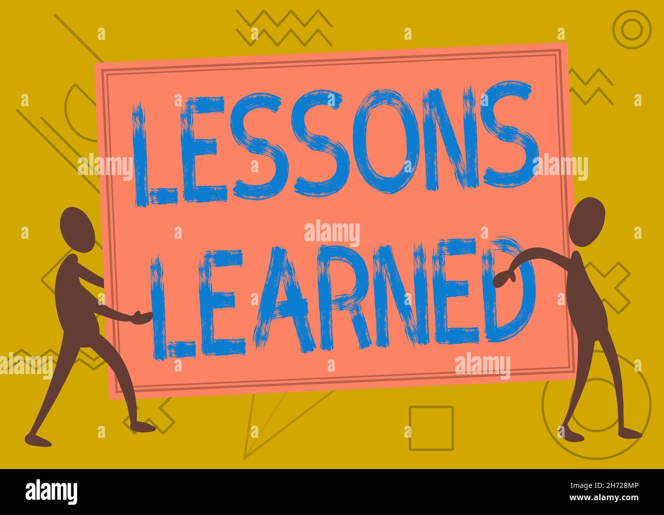 Hand writing sign Lessons Learned. Word for experiences distilled ... Hand writing sign Lessons Learned. Word for experiences distilled ...