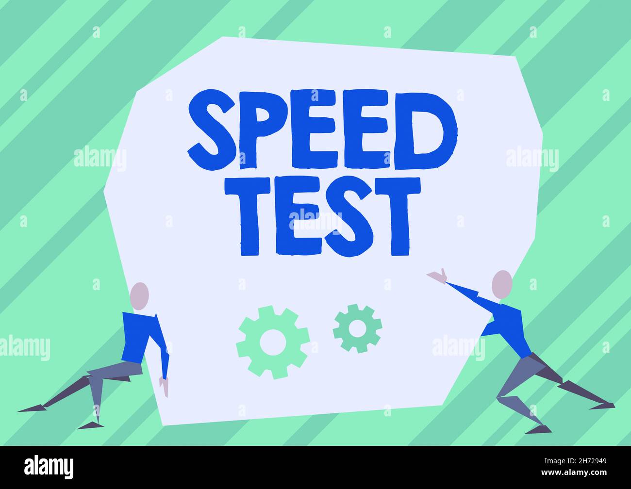 Sign displaying Speed Test. Internet Concept psychological test for the ...