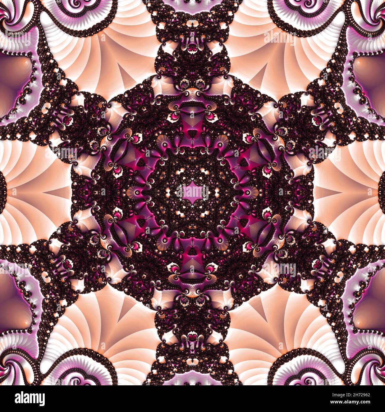 Abstract Computer generated Fractal design. A fractal is a never-ending ...