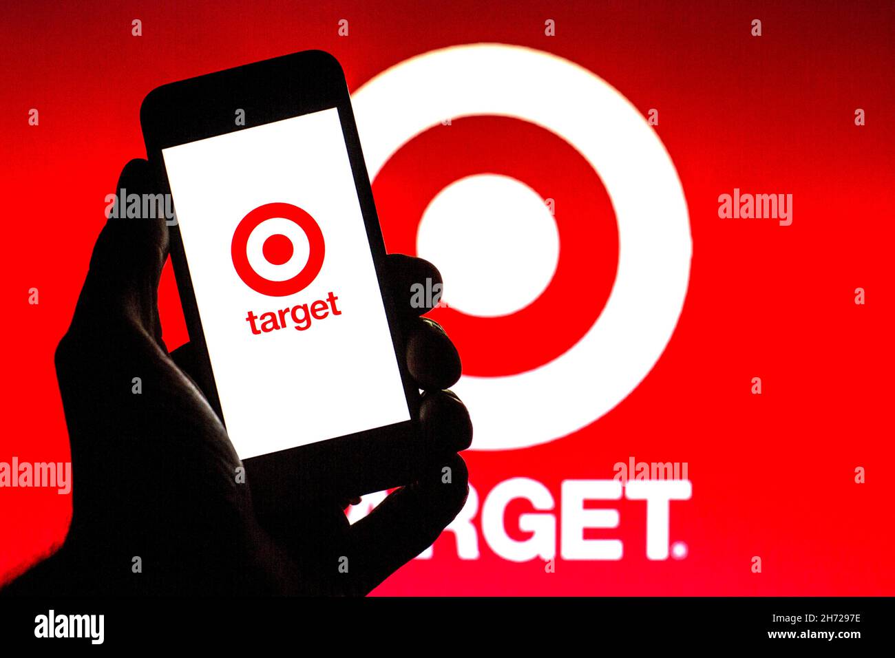 In this photo illustration, a Target Corporation logo is seen on a ...
