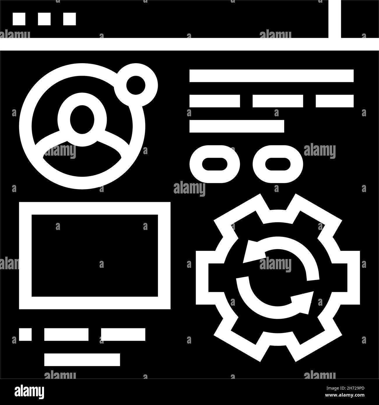 blog management glyph icon vector illustration Stock Vector Image & Art ...