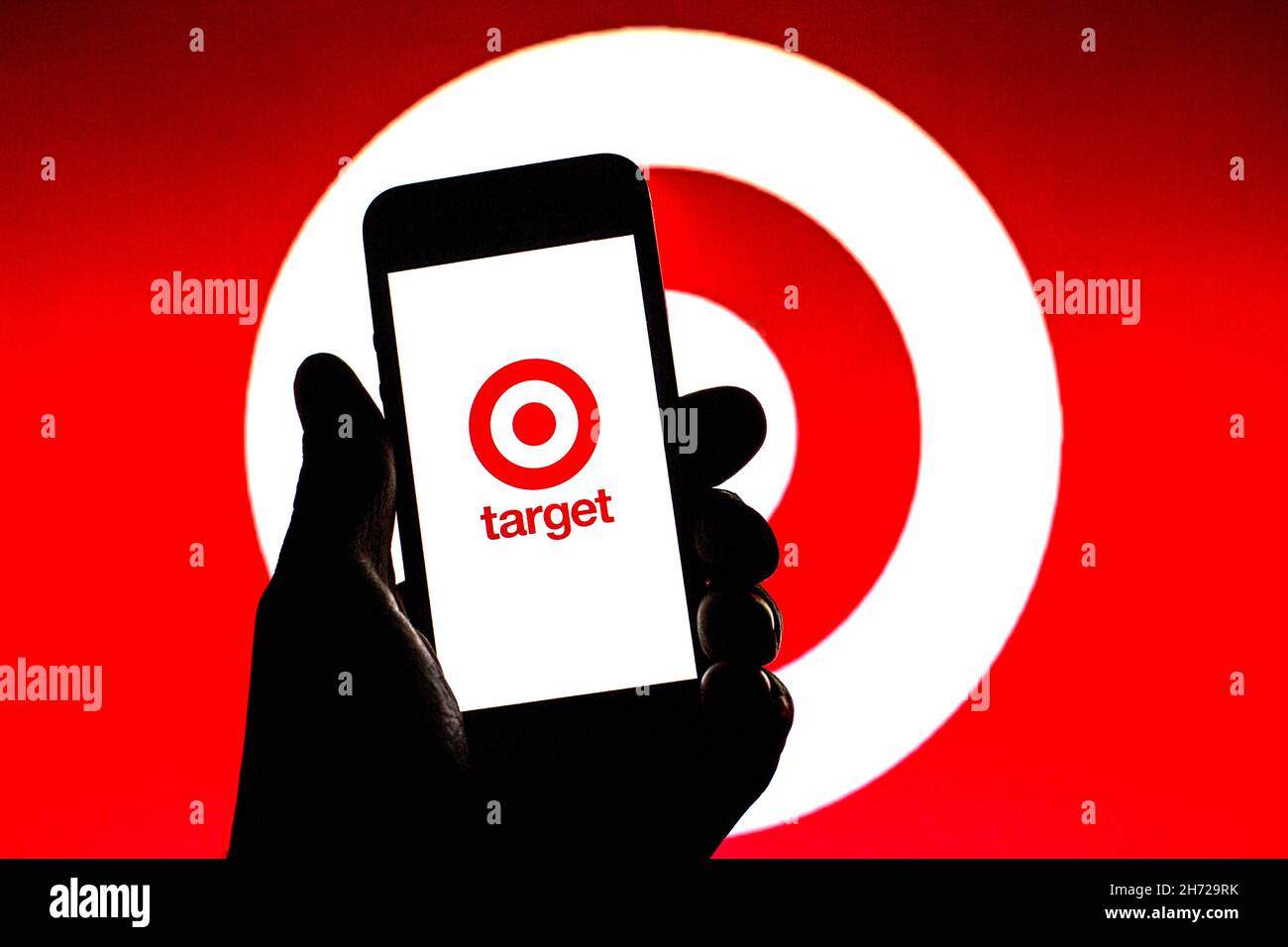 In this photo illustration, a Target Corporation logo is seen on a ...