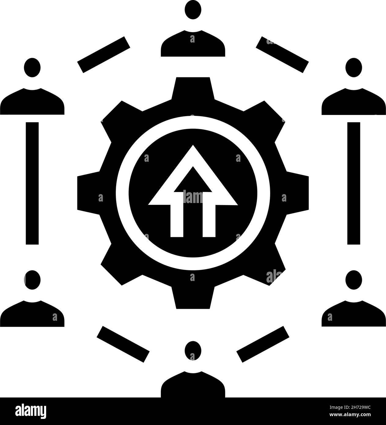 social development glyph icon vector illustration Stock Vector Image ...