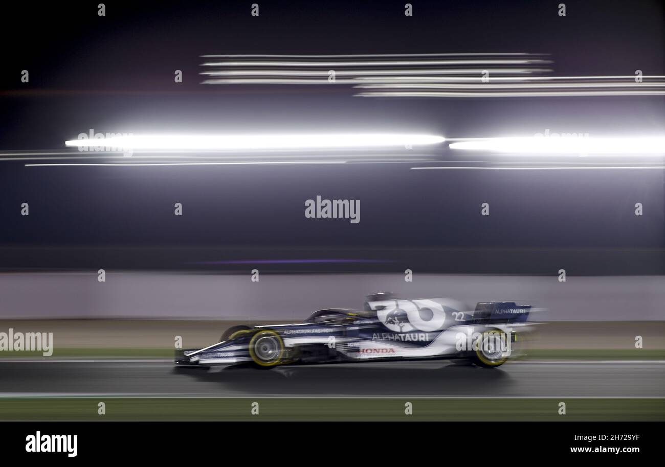 Doha, Qatar. 19th Nov, 2021. 22 TSUNODA Yuki (jap), Scuderia AlphaTauri Honda AT02, action ...