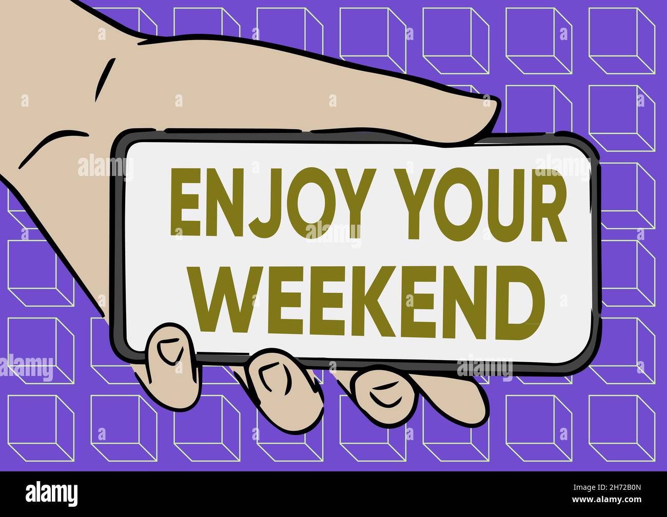 Writing displaying text Enjoy Your Weekend. Business showcase wishing ...