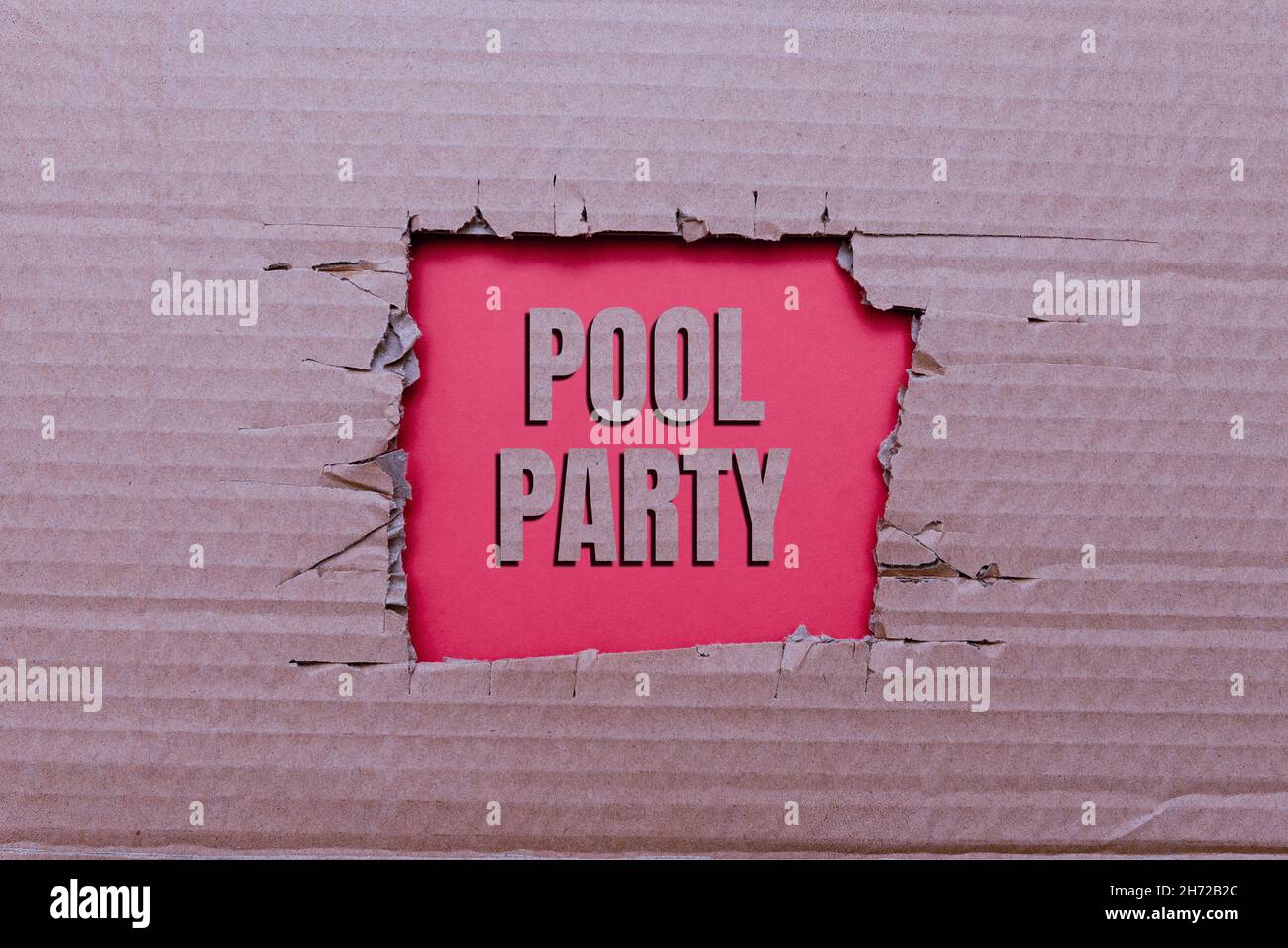 Sign displaying Pool Party. Internet Concept celebration that includes ...