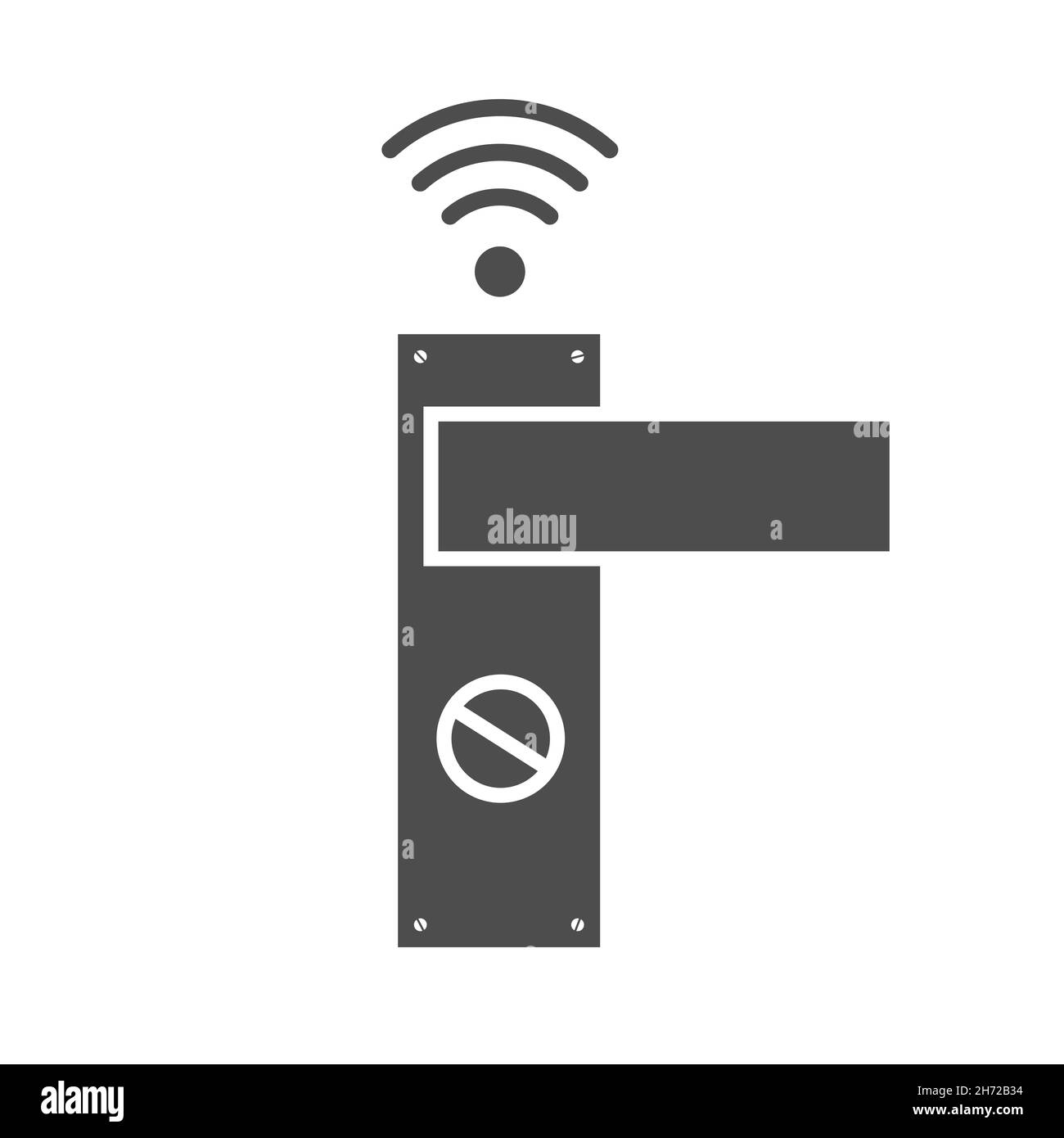 Wireless door lock. Vector icon for a hotel, house, apartment, website ...