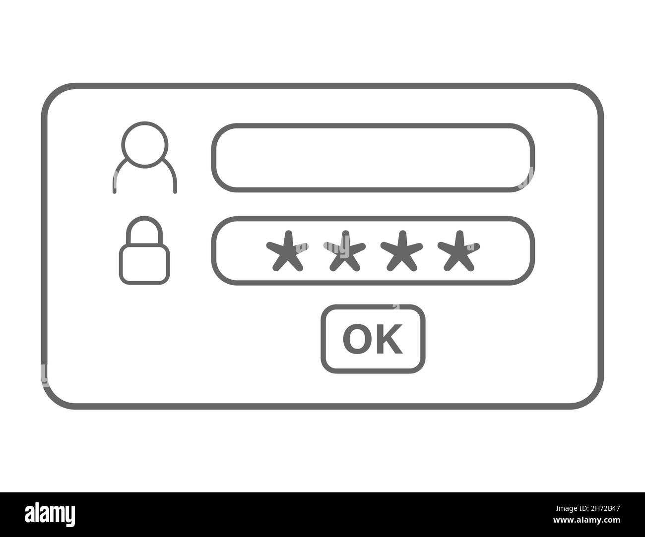 window icon for logging in to the system, website or application. Flat ...