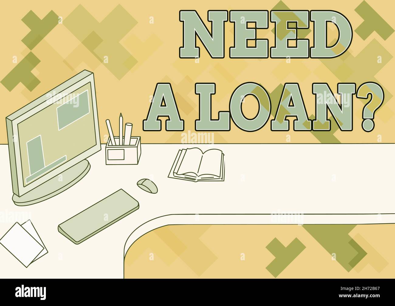 Text sign showing Need A Loan Question. Concept meaning asking he need ...