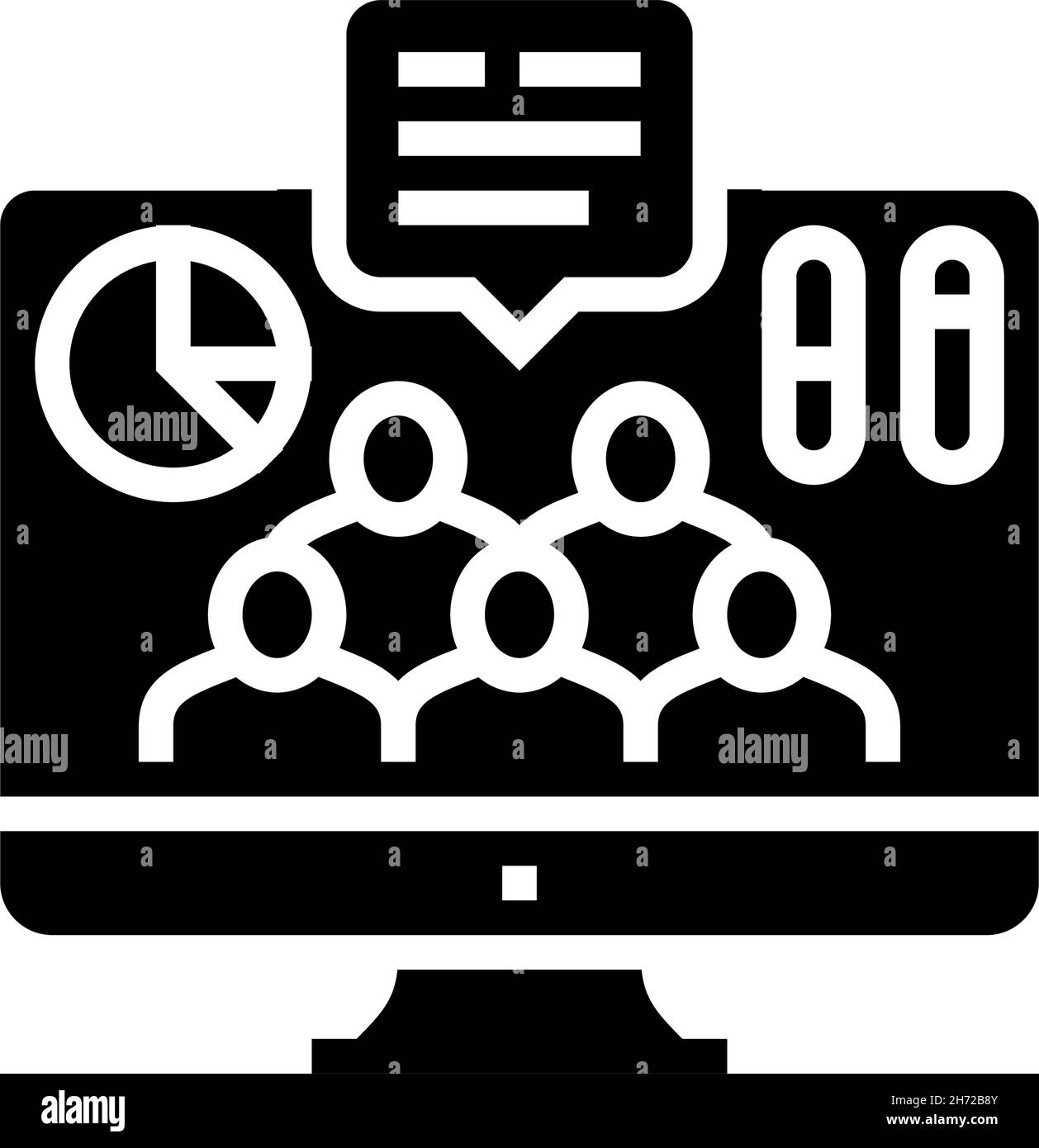 social engagement glyph icon vector illustration Stock Vector Image ...