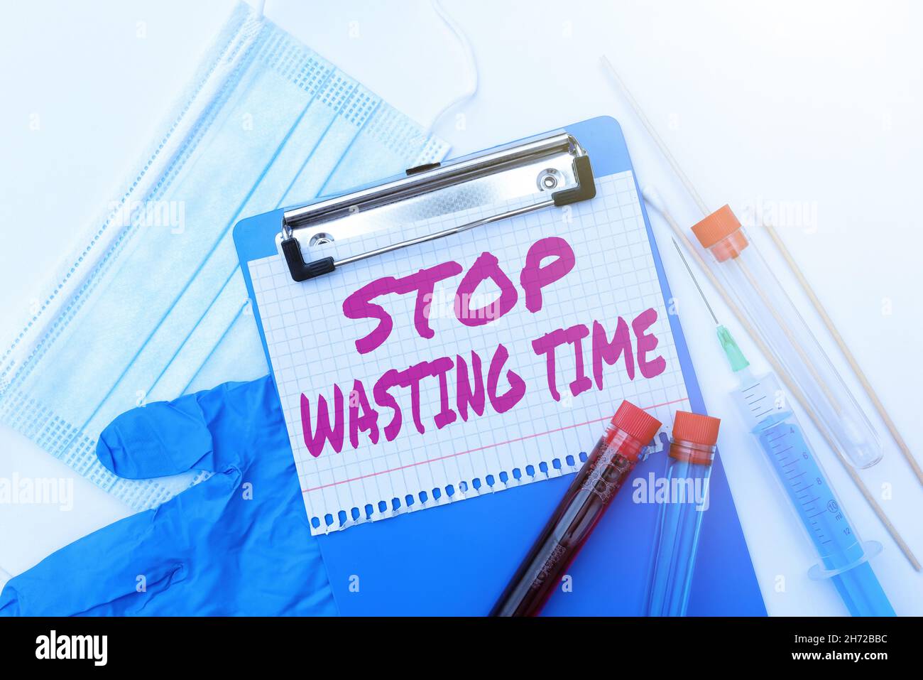 Inspiration showing sign Stop Wasting Time. Conceptual photo advising ...