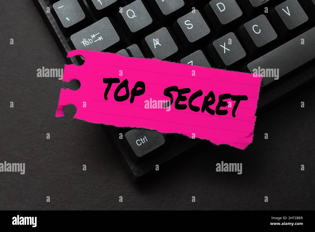 Inspiration showing sign Top Secret. Business showcase protected by a ...