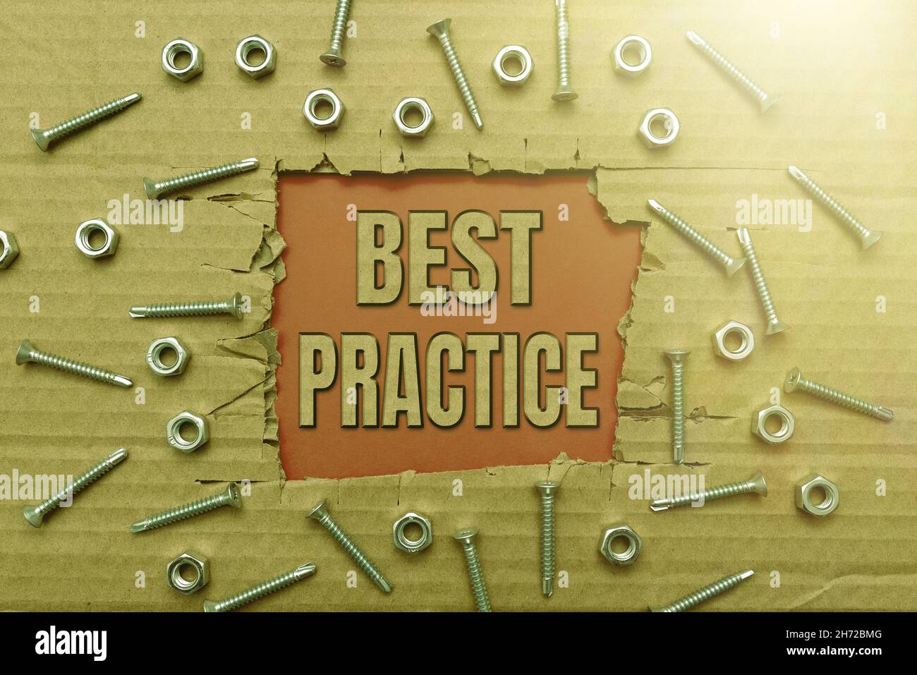 Sign displaying Best Practice. Concept meaning commercial procedures ...