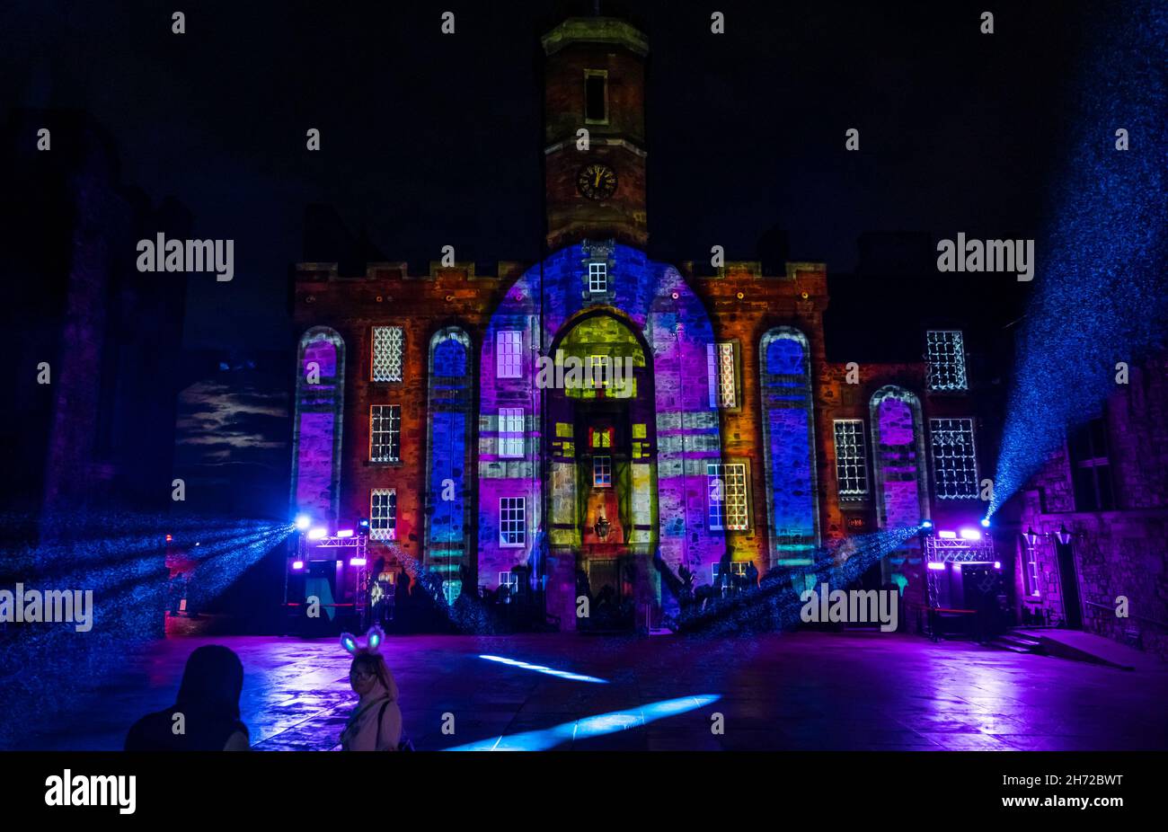 Edinburgh Castle, Scotland, UK, 19th November 2021. Castle of Light ...