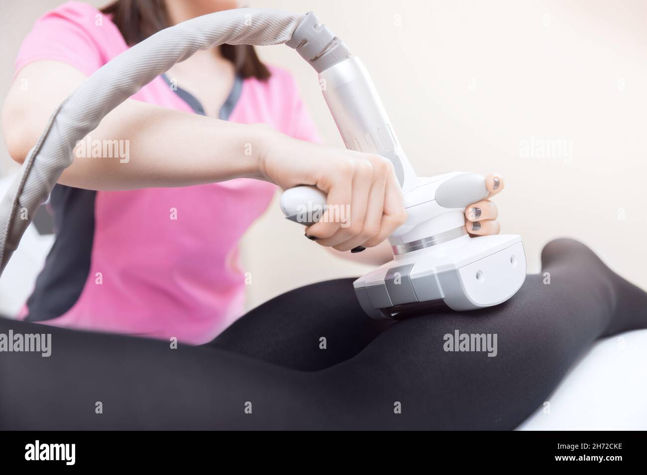 Lpg Machine Massage Procedure On Legs For Lifting Body Woman Getting